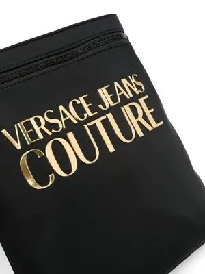 Versace Logo-plaque Messenger Bag - Black