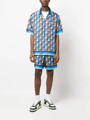 Casablanca L'arche De Nuit Silk Shorts