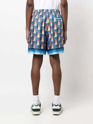 Casablanca L'arche De Nuit Silk Shorts