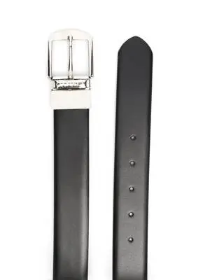 Canali Engraved-logo Buckle Belt