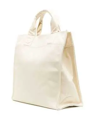OBJECTS IV LIFE Logo-print Cotton Tote Bag - White