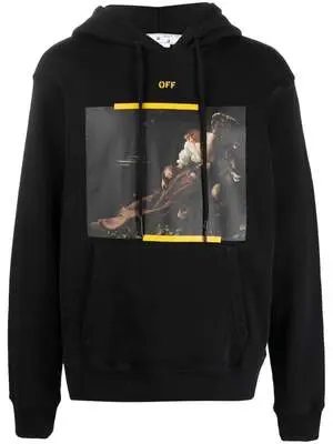 Off-White Caravaggio Print Hoodie - Black