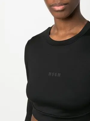 MSGM Logo-print Cropped Top