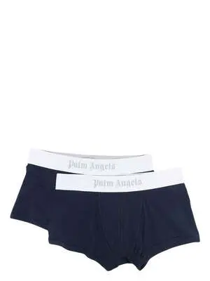 Palm Angels Logo-waistband Boxers - Blue