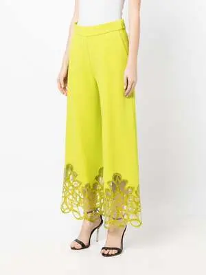 Elie Saab Embroidered Detail Cropped Trousers