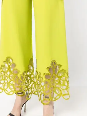 Elie Saab Embroidered Detail Cropped Trousers