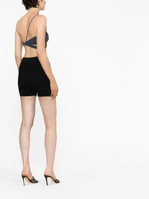 Jacquemus Ribbed-knit High-waisted Shorts - Black