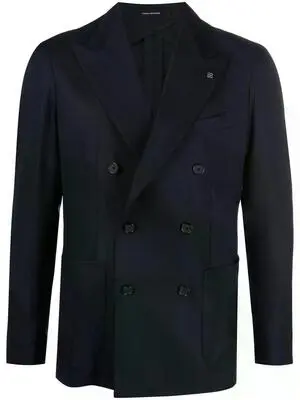 Men's Navy Blue Double-Breasted Jackets