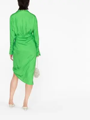 Gauge81 Draped Silk Wrap Dress