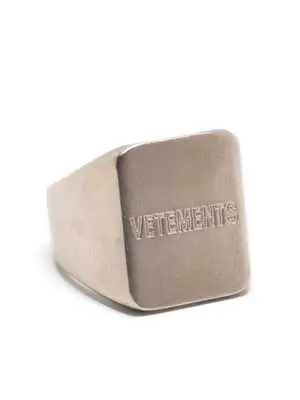Vetements Logo Signet Ring - Silver