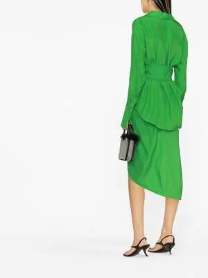 Gauge81 Drape-detail Midi Skirt