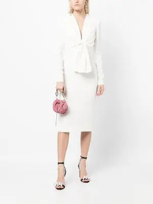 Elie Saab Crêpe Midi Dress