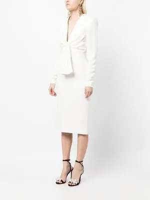 Elie Saab Crêpe Midi Dress