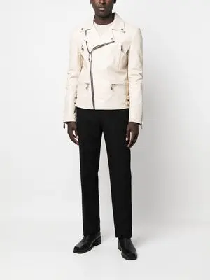 Philipp Plein Gothic Plein Leather Biker Jacket