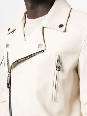 Philipp Plein Gothic Plein Leather Biker Jacket