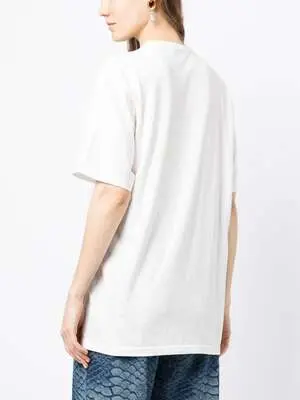 PUSHBUTTON Necklace-print Oversized T-shirt