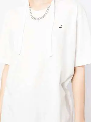 PUSHBUTTON Necklace-print Oversized T-shirt