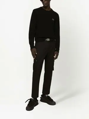 Dolce & Gabbana Logo-tag Wool Jumper - Black