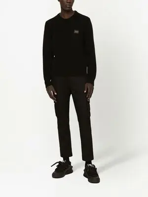 Dolce & Gabbana Logo-tag Wool Jumper - Black
