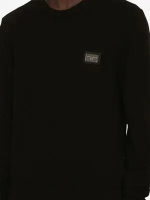 Dolce & Gabbana Logo-tag Wool Jumper - Black