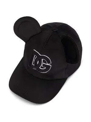 Dolce & Gabbana Velvet Baseball Cap With Animal Ears