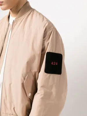 424 Logo-patch Quilted Bomber Jacket