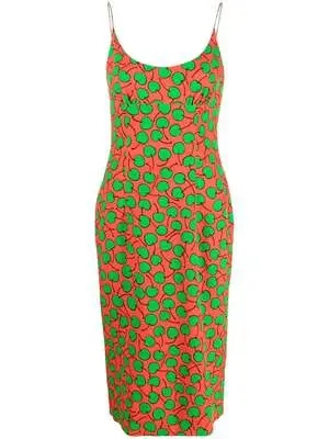 Moschino Graphic-print Midi Dress - Red