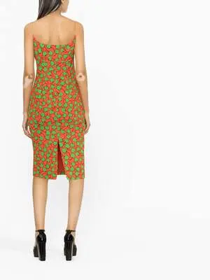 Moschino Graphic-print Midi Dress - Red
