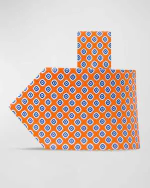 Stefano Ricci Men's Multi-medallion Silk Tie Orange On Blue