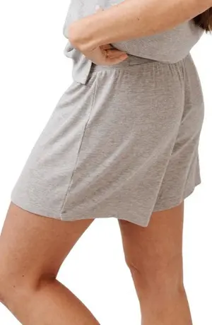 Cozy Earth Rib Sleep Shorts - Grey