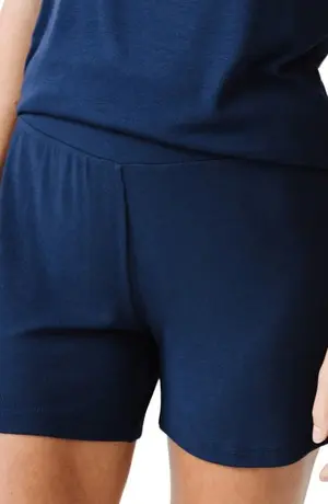 Cozy Earth Rib Sleep Shorts - Navy