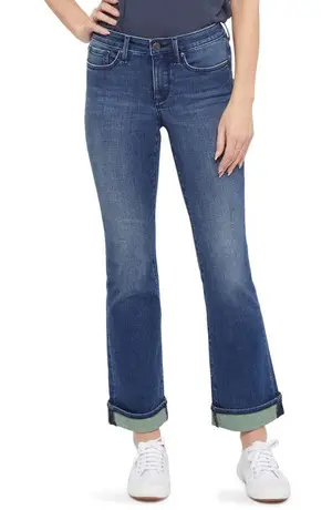 NYDJ Barbara Cuffed Ankle Bootcut Jeans