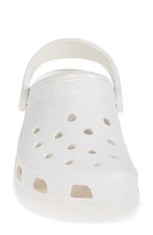 CROCS Classic Glitter Clog - White