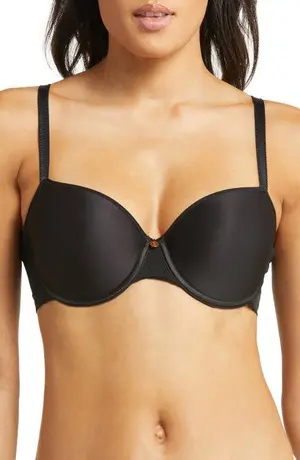 Chantelle Lucie Lace Sexy Comfort T-shirt Bra - Black