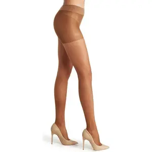 NORDSTROM RACK Sheer Footed Tights - Brown Hazelnut