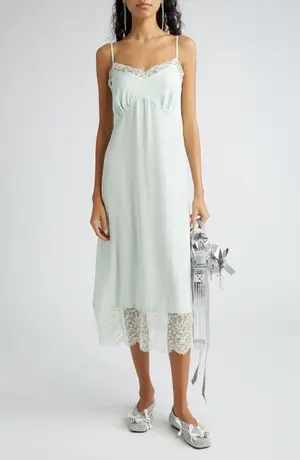 Simone Rocha Lace Trim Slipdress Mint
