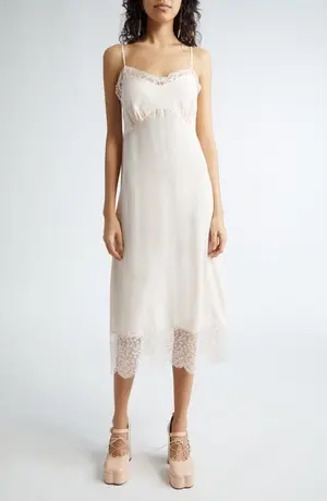 Simone Rocha Lace Trim Slipdress Pale Rose