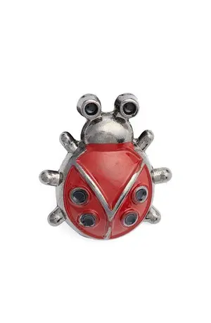 CLIFTON WILSON Ladybug Lapel Pin - Red