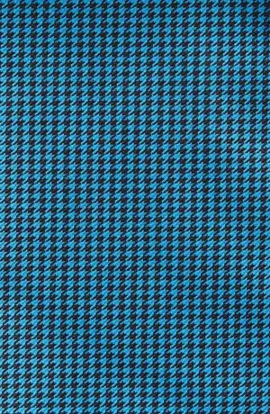 CLIFTON WILSON Houndstooth Cotton Pocket Square - Blue
