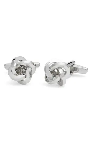 CLIFTON WILSON Knot Cuff Links - Silver