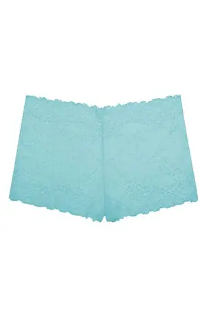 Natori Heavenly Lace Boyshorts - Electric Aqua