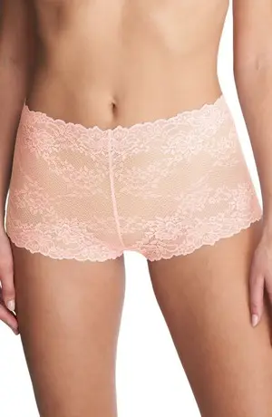 Natori Heavenly Lace Boyshorts Seashell