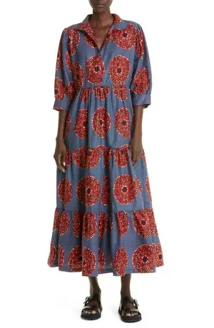 THE OULA COMPANY Print Maxi Dress