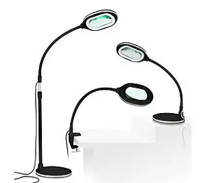 BRIGHTECH Lightview 3-in-1 Led Magnifier Floor Desk Lamp - One-color