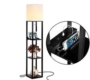 BRIGHTECH Maxwell Usb Charging 63' Led Shelf Fl Oor Lamp - One-color