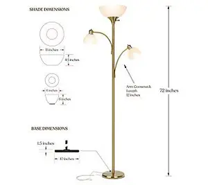 BRIGHTECH Sky Dome Double 72'h Antiqued Brass L D Torchiere