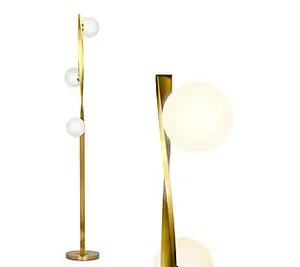 BRIGHTECH Nola 60'h Goldtone Led Floor Lamp - One-color