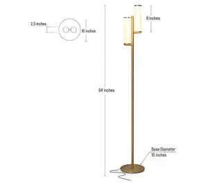 BRIGHTECH Gemini 64 In. Led Floor Lamp
