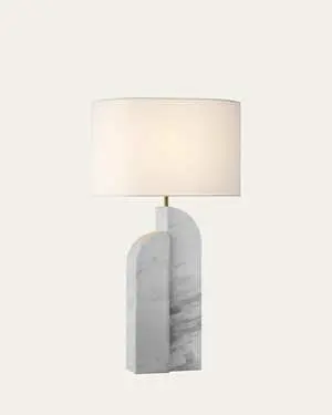VISUAL COMFORT & CO. Savoye Large Left Table Lamp Kelly Wearstler - White Marble