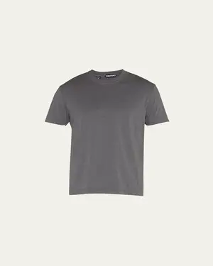 TOM FORD Lyocell-cotton Crewneck T-shirt Ig645 Grey